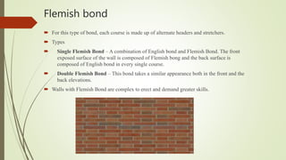Types of bricks and its bonds | PPTX