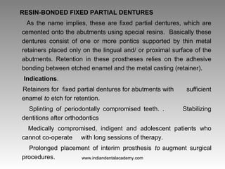 Types of Dental bridges (FPD) / dental implant courses | PPT