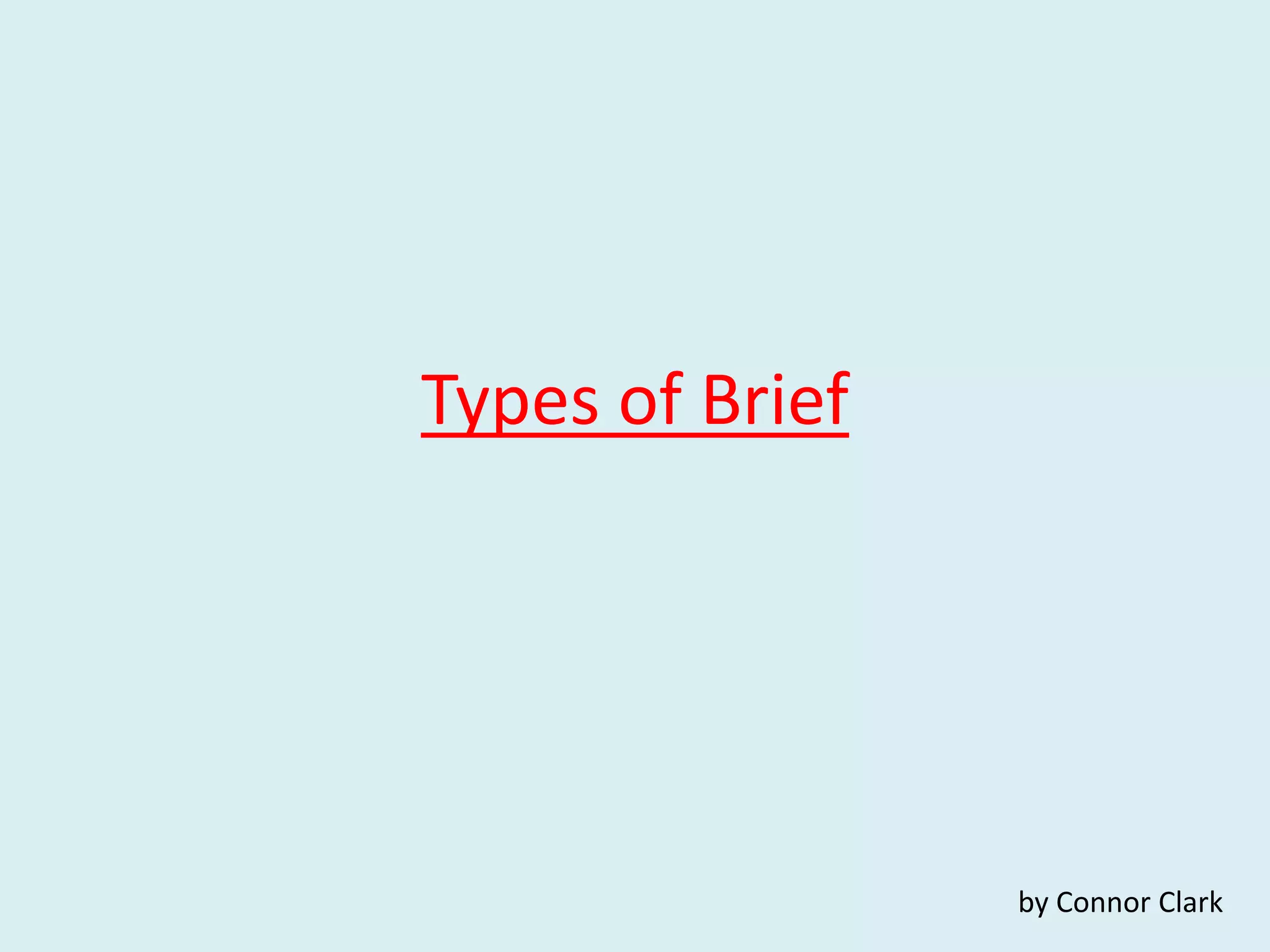 Types of brief | PPTX