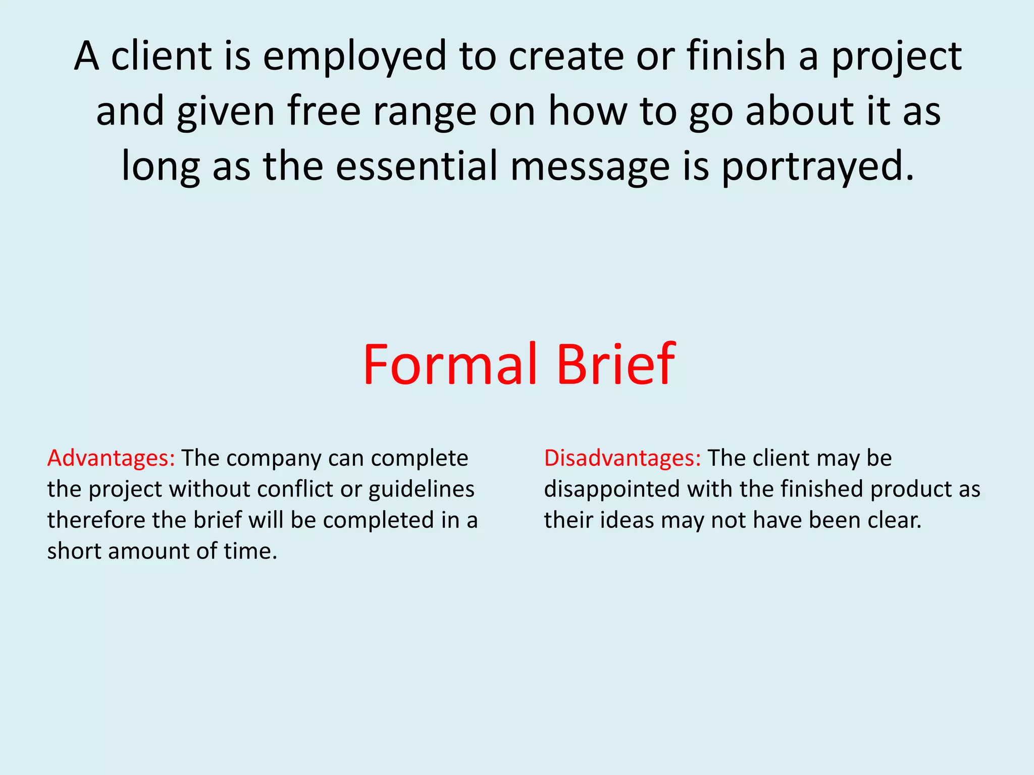 Types of brief | PPTX