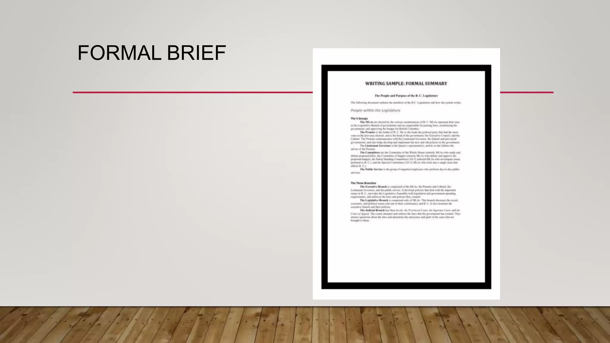 Types of brief | PPTX