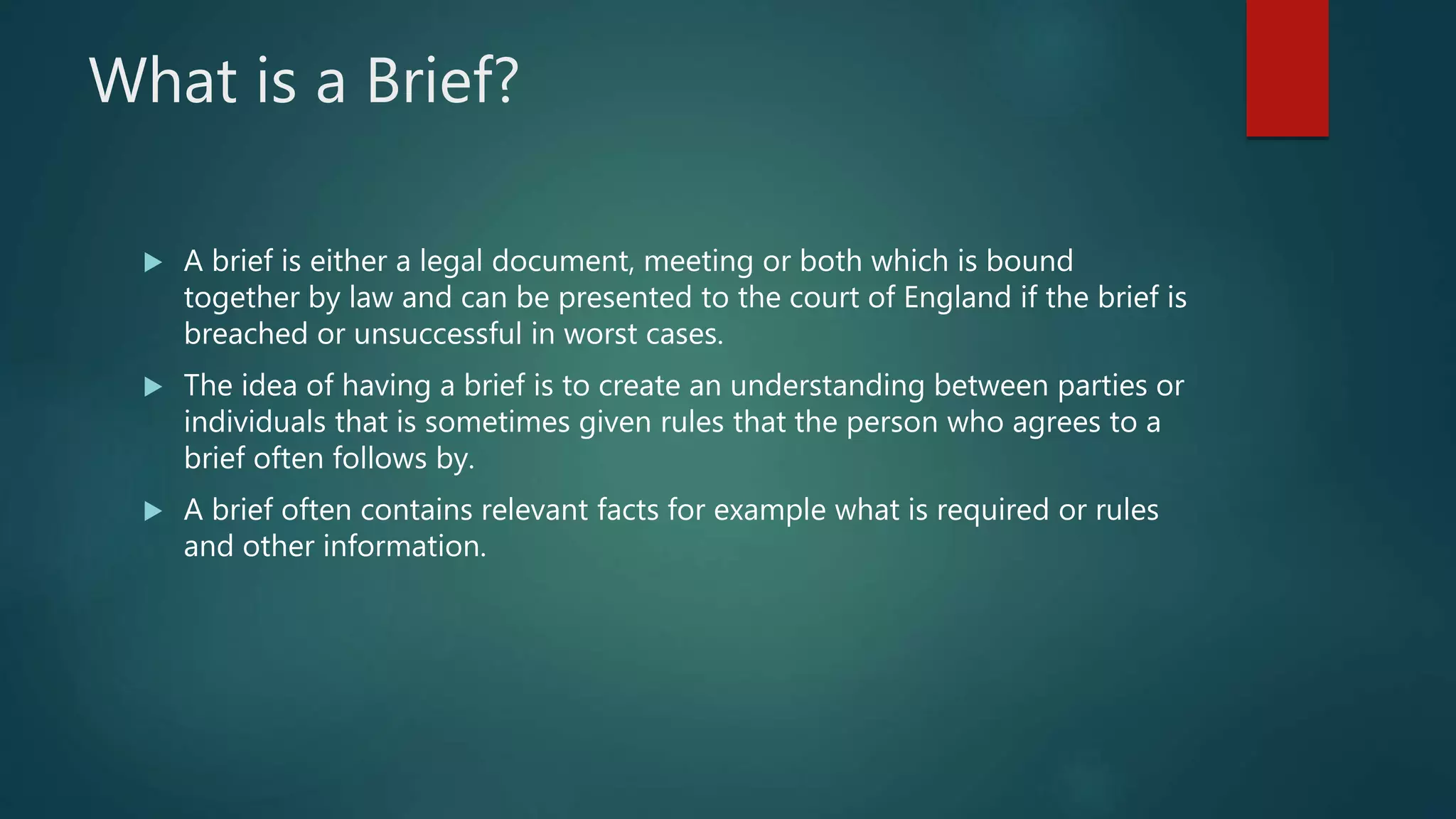 Types of Briefs | PPTX