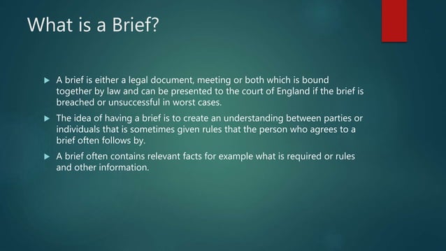 Types of Briefs | PPT