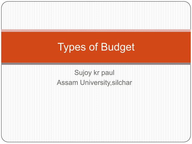Types of budget | PPTX | Business Accounting & Finance | Business