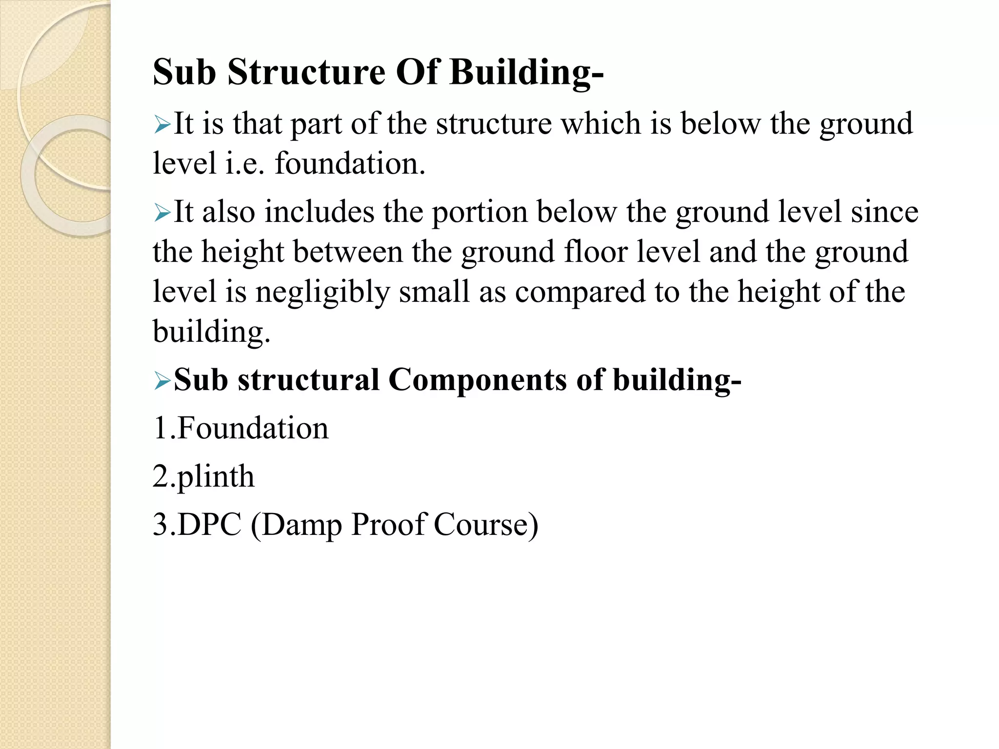 types of Building & components of building.pptx | Civil Engineering ...