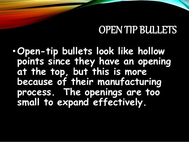 Types of bullets