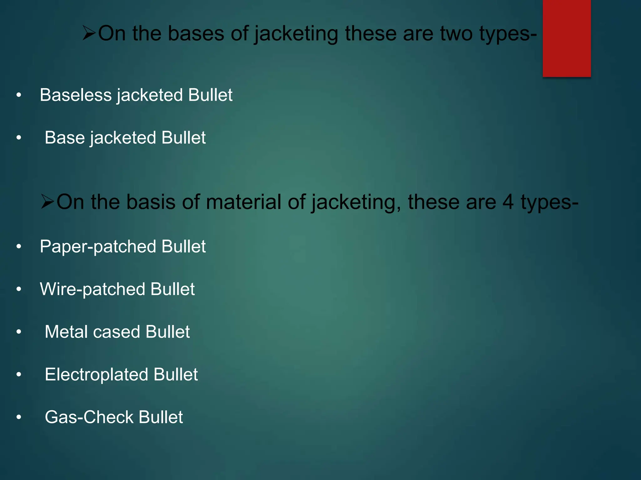 Ballistics (Types of Bullets with detailed explanation).pptx