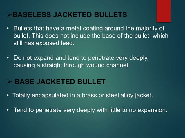 Ballistics (Types of Bullets with detailed explanation).pptx | Arms ...