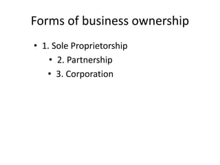 Types of business and ownership | PPTX