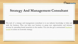 Types Of Business Consultants | PPTX
