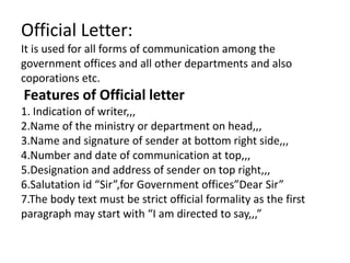 Types of business correspondence | PPTX