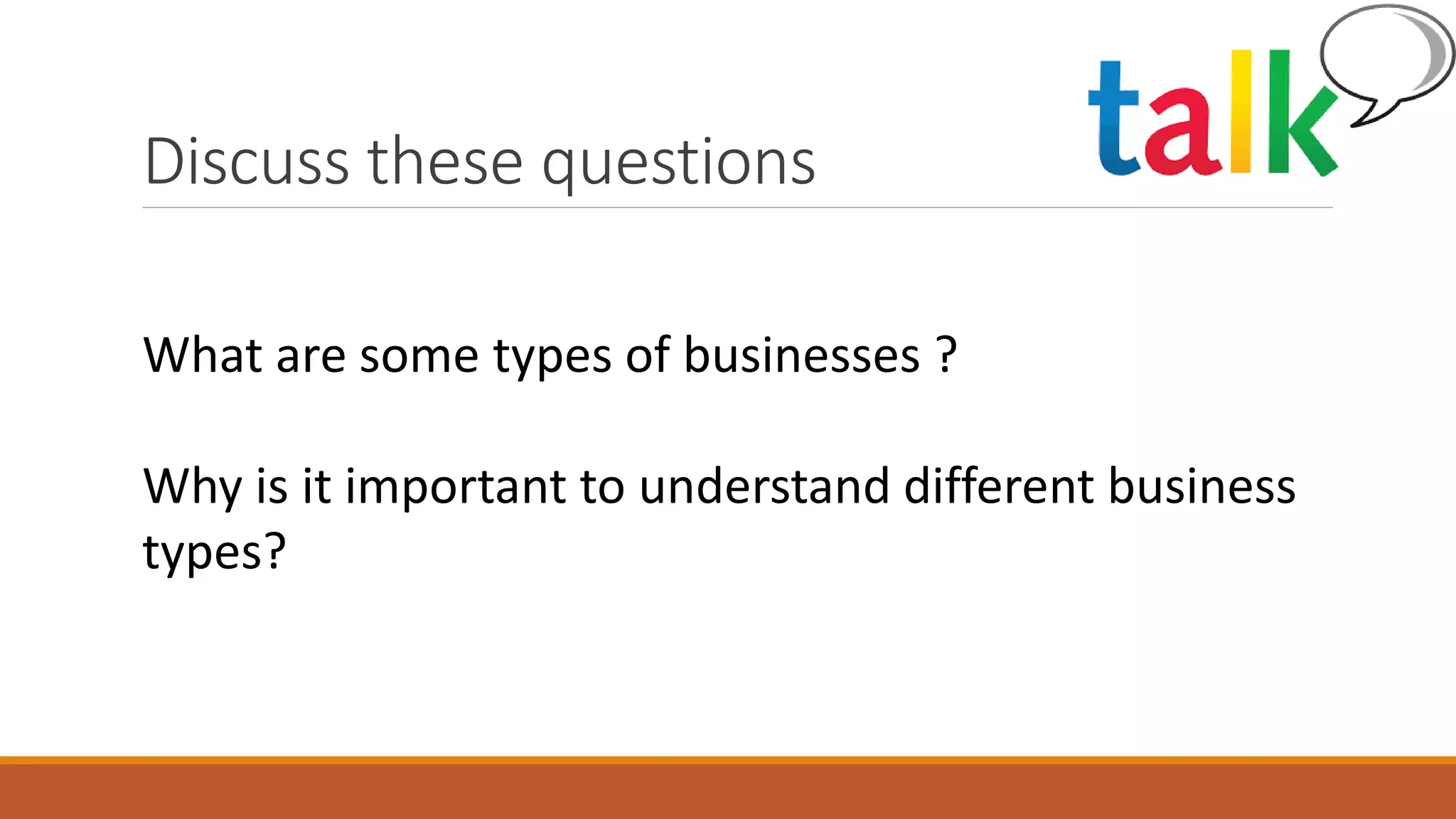 Types of businesses | PPTX