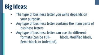Types of Business Letters (midterm) | PPT