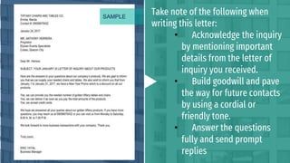 Types of Business Letters (midterm) | PPT