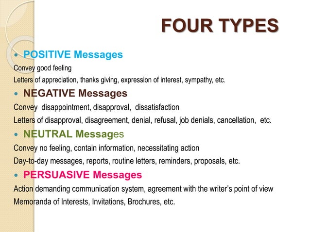 Types of business messages | PPTX