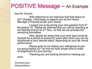 Types of business messages | PPTX