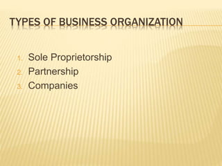 Types of business organization | PPTX