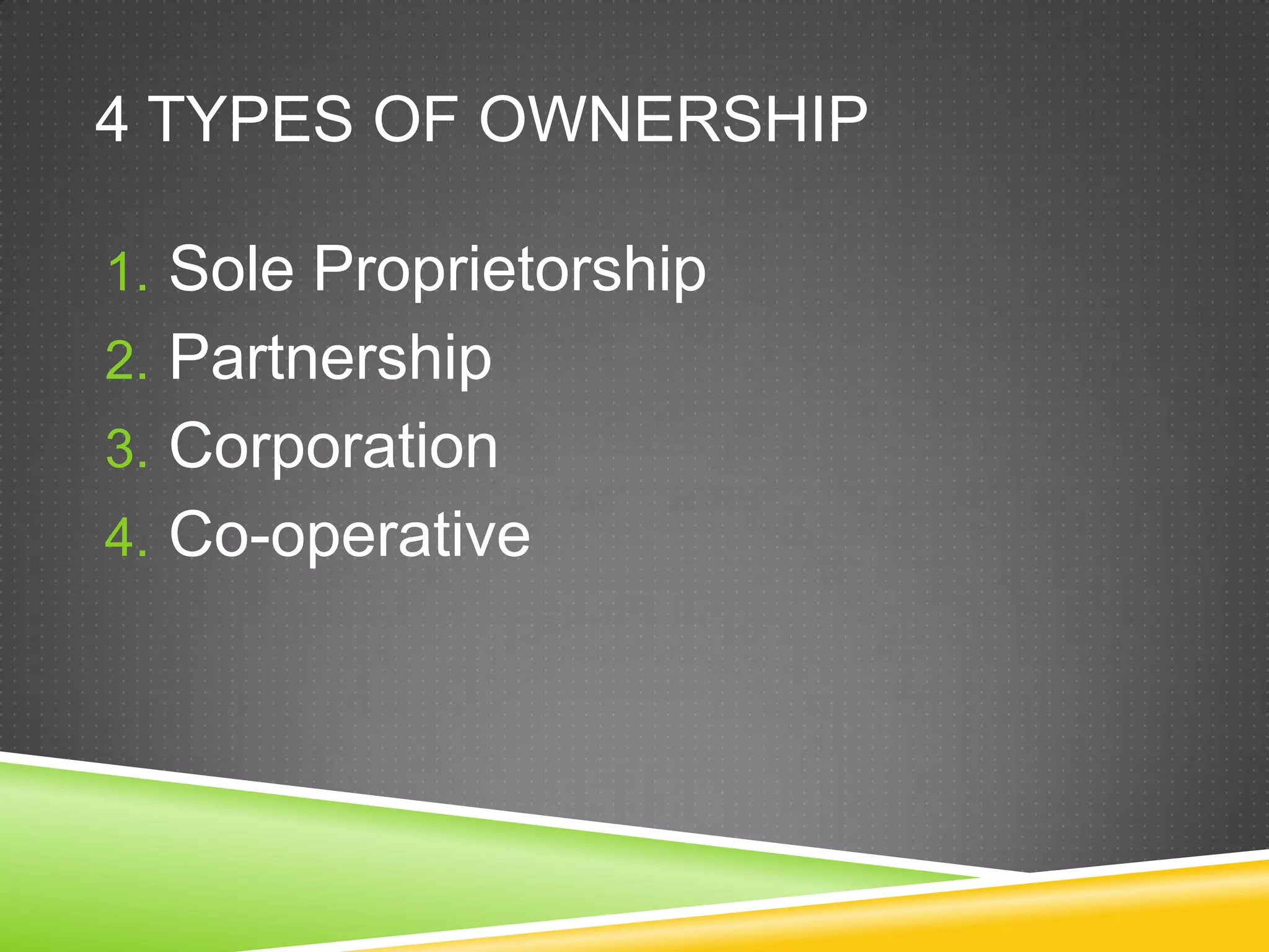 Types of Business Ownership | PPTX