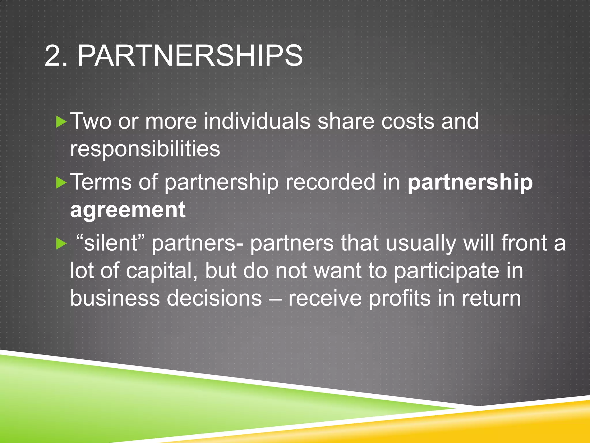 Types of Business Ownership | PPTX