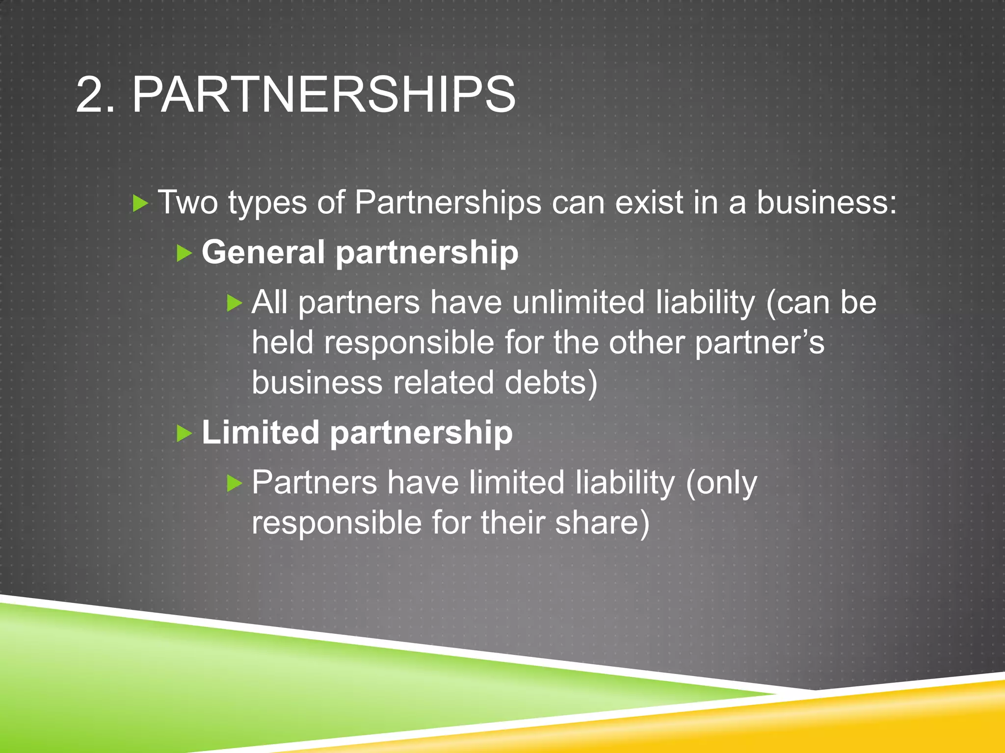 Types of Business Ownership | PPTX