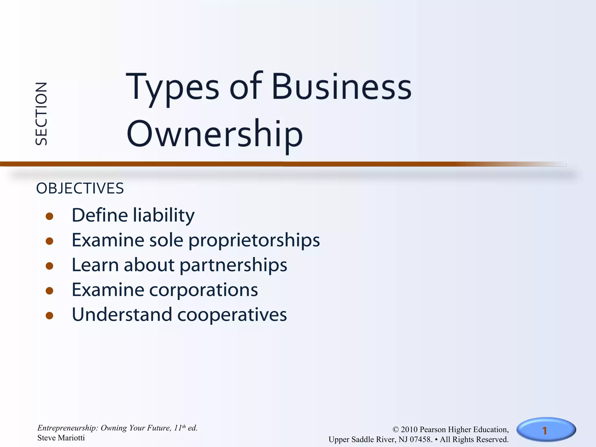Types of business ownerships | PPT