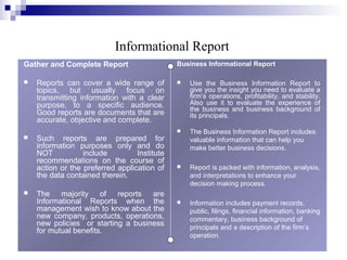 Types of business reports | PPT