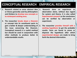 Types of business research methods | PDF