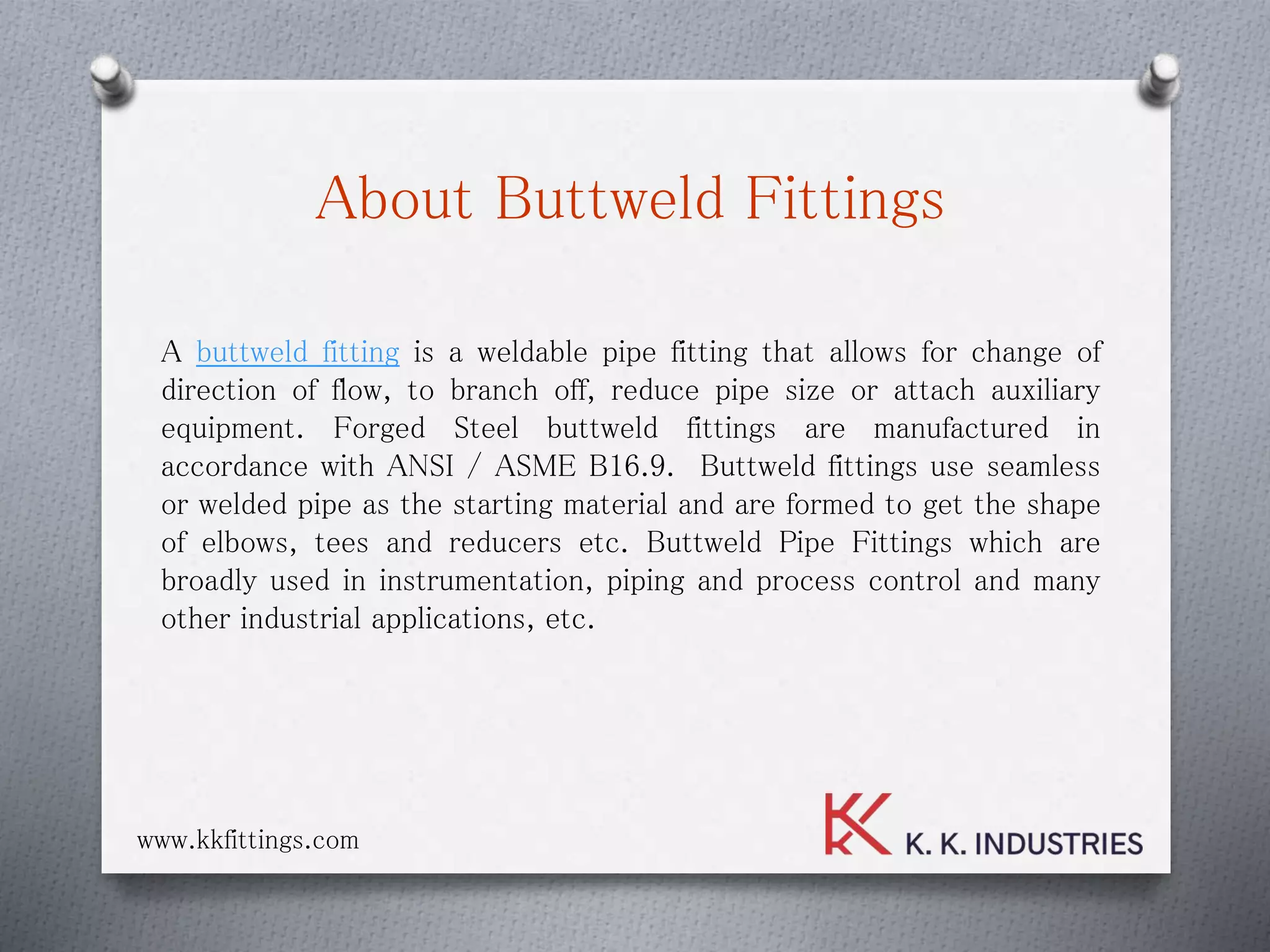 Types of buttweld fittings | PPT