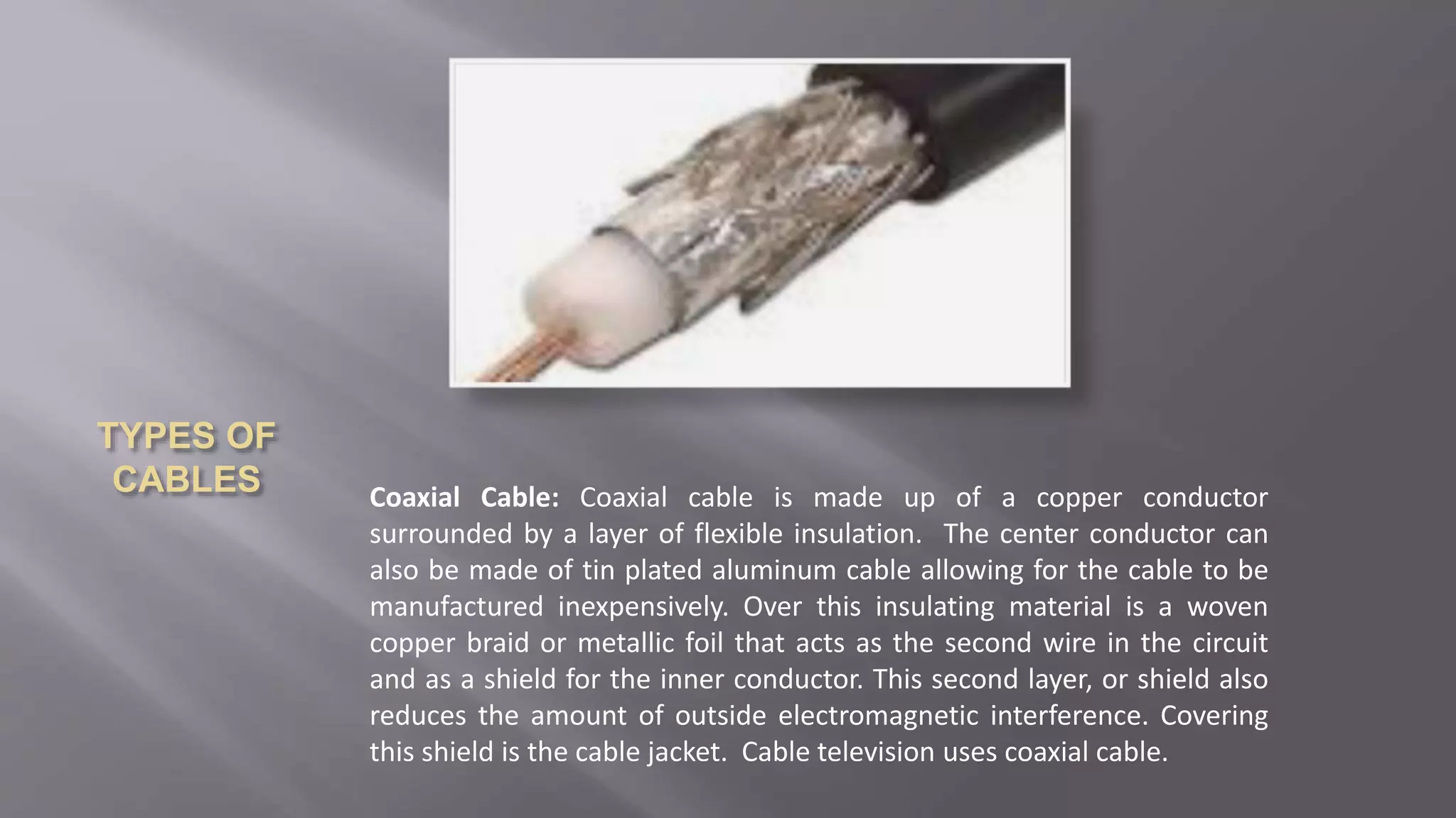 Types of cables | PPTX