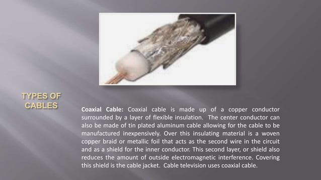 Types of cables | PPTX