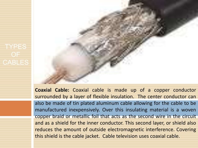 TTypes of cables | PPTX