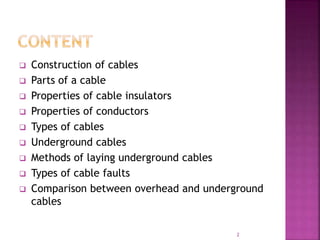 Types of cables | PPTX