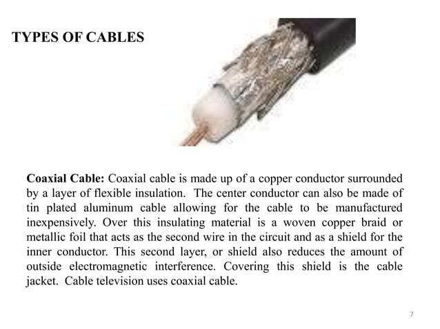 types of cables .pptx | Physics | Science