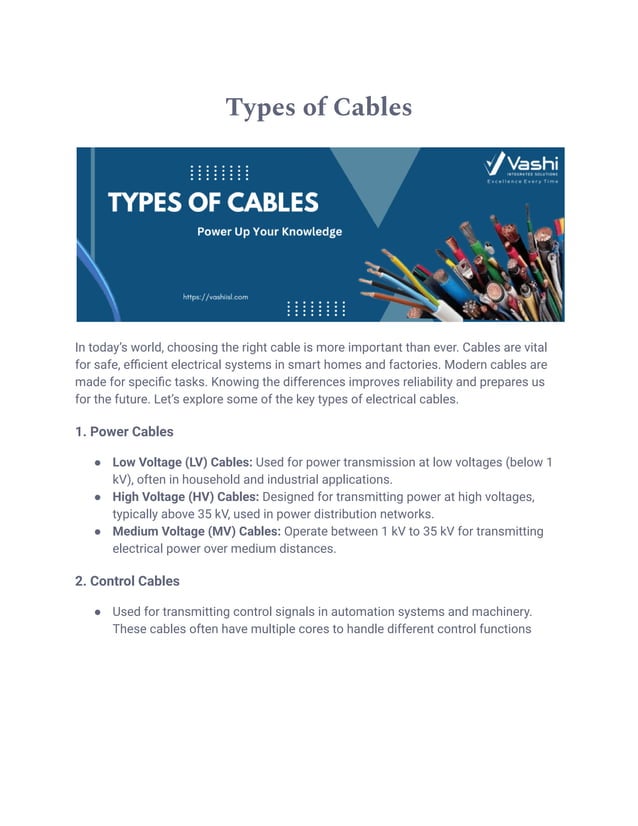Types of Cables - Essential guide on cables .pdf