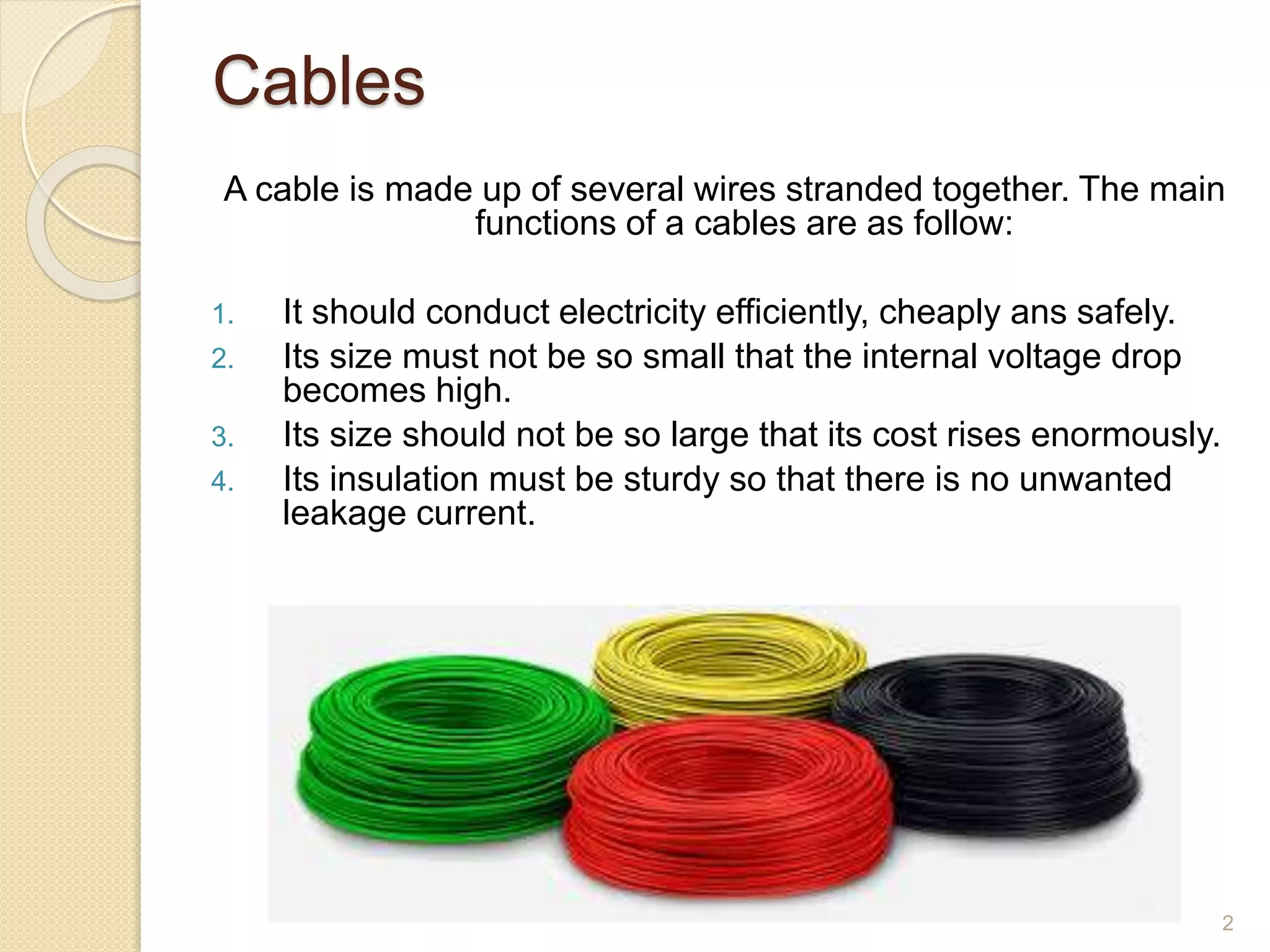 Types of cables | PPTX
