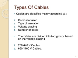 Types of cables | PPTX