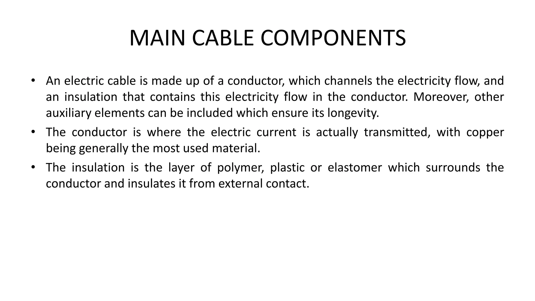 Types of cables | PPTX