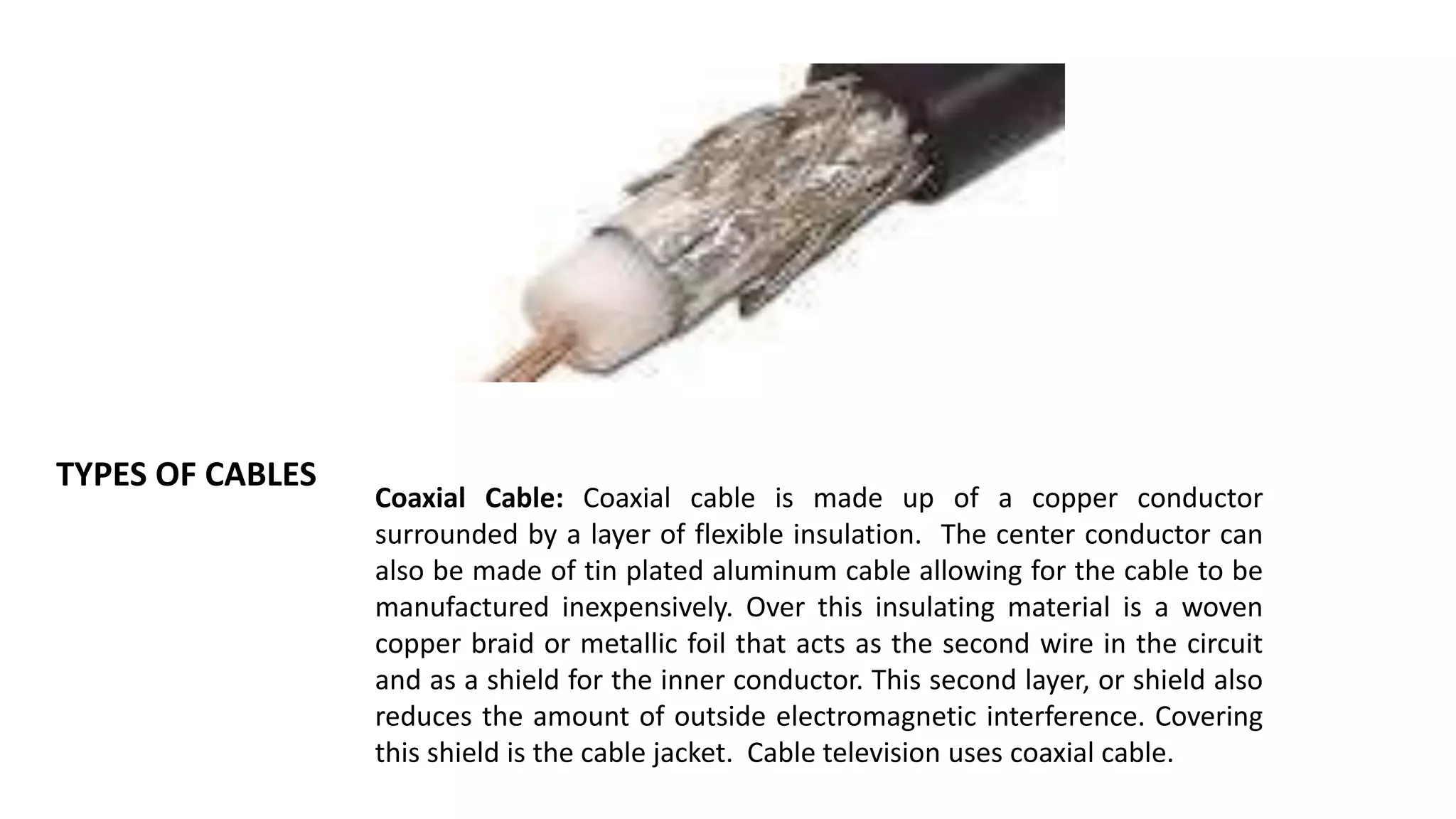 Types of cables | PPTX
