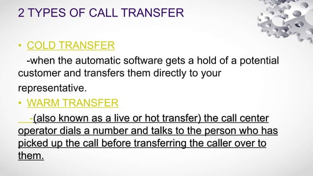 Types of call center calls | PPTX