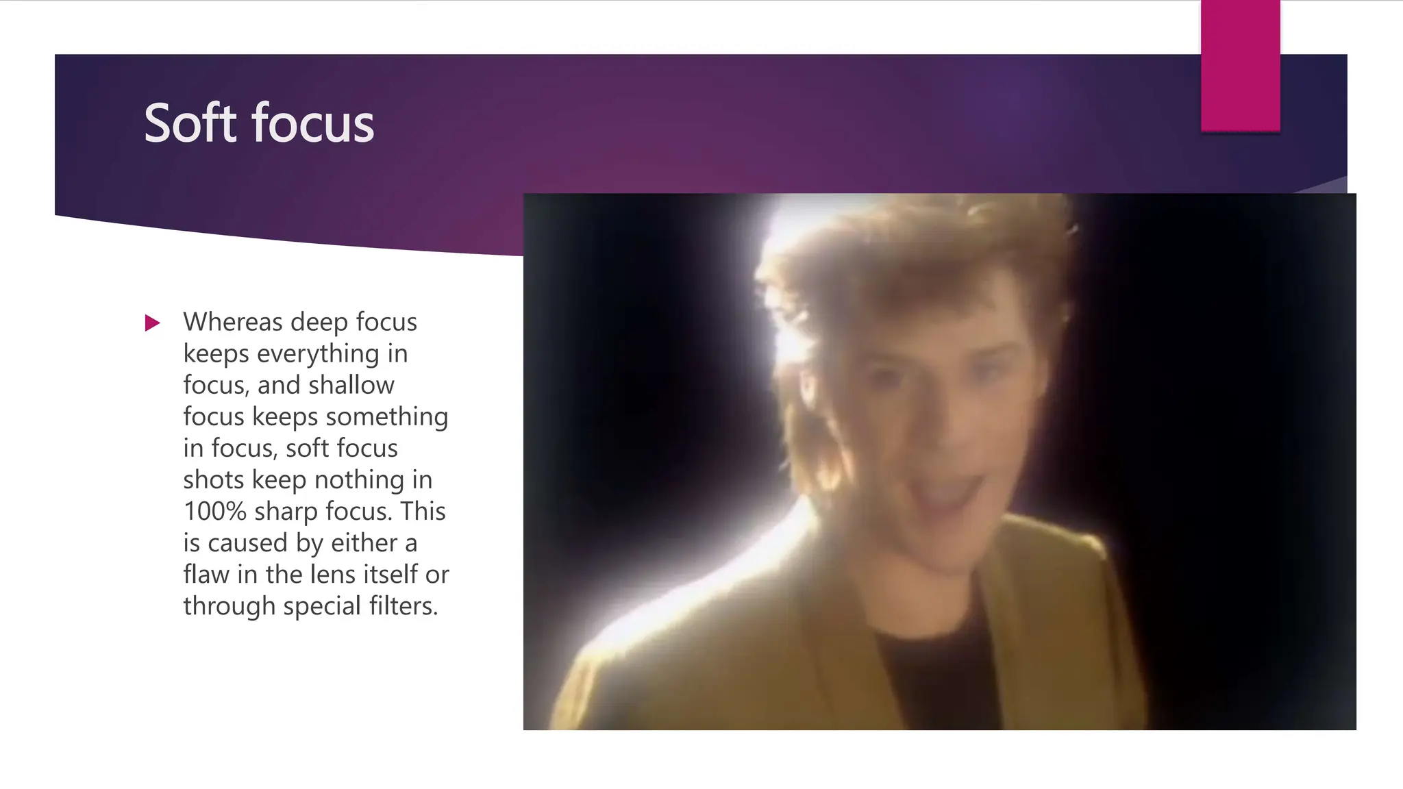 An Introduction to Types of Camera Shot Focus | PPTX