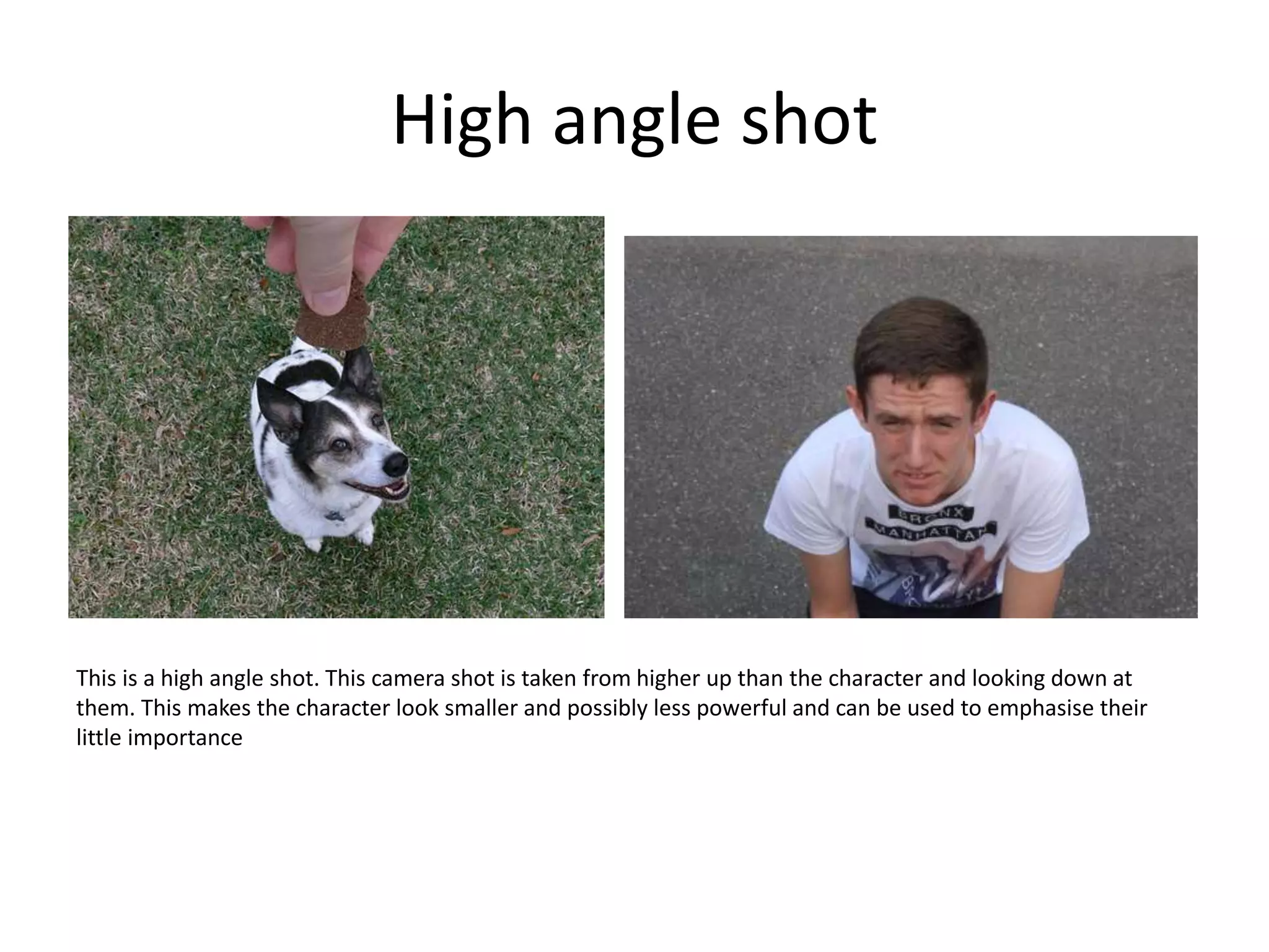 Types of camera shots, Media A-level | PPTX