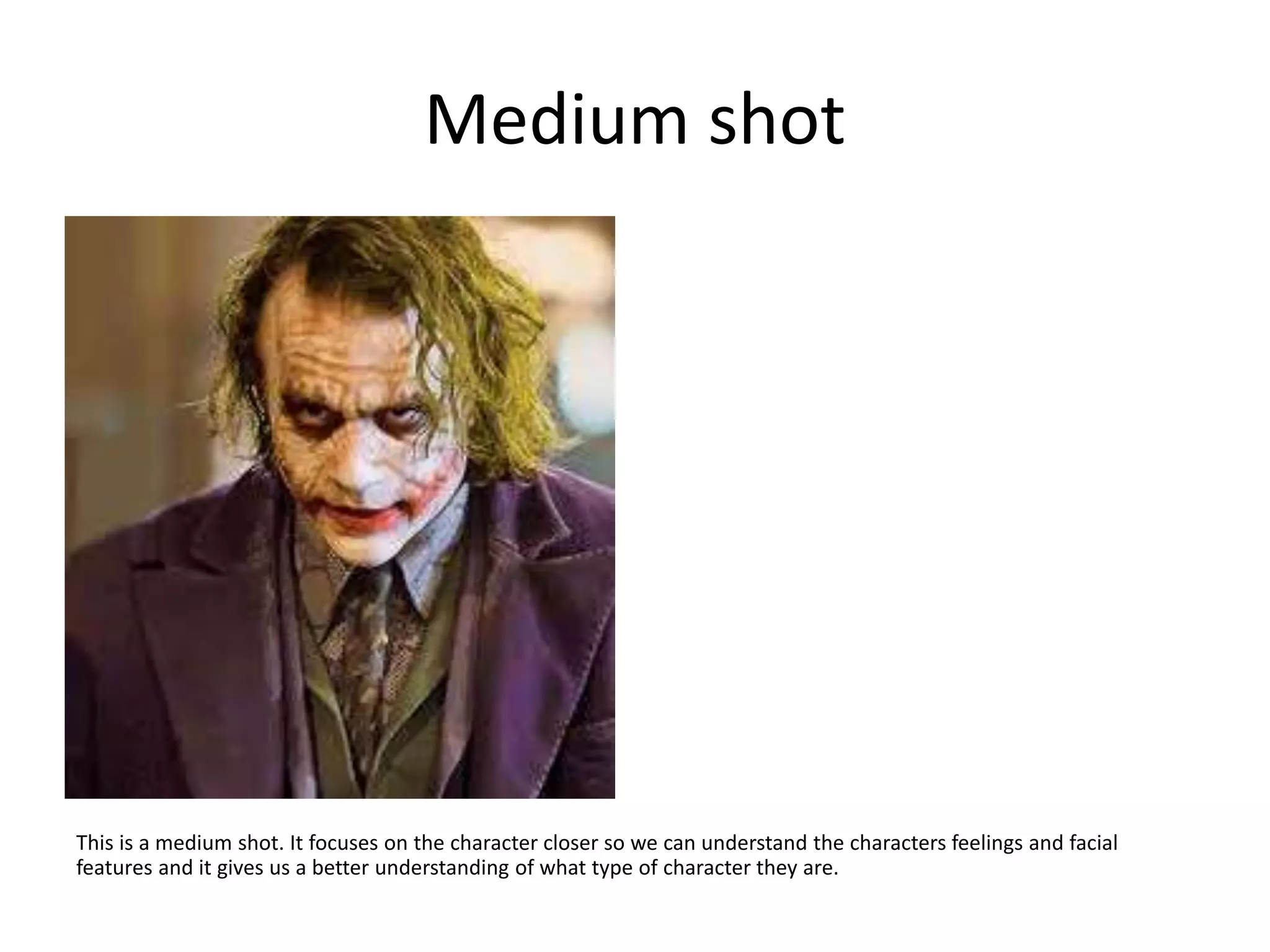 Types of camera shots, Media A-level | PPTX