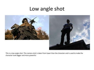 Types of camera shots, Media A-level | PPTX