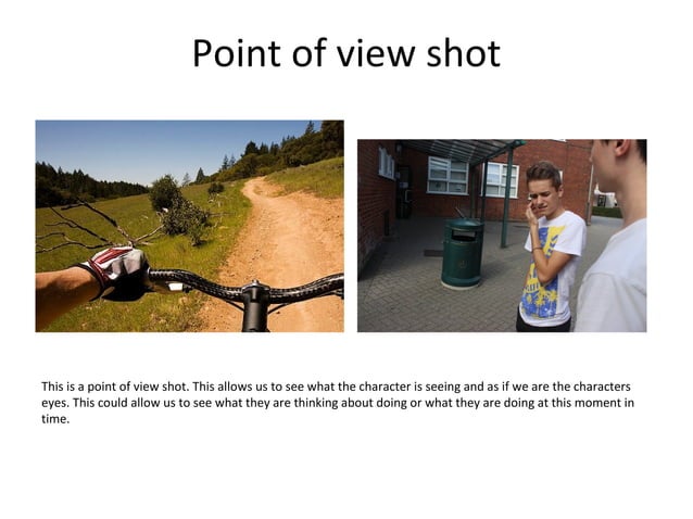 Types of camera shots, media a-level | ODP | Photography | Arts and Crafts