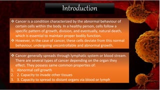 Types of Cancer its intro and difference between normal and cancerous ...