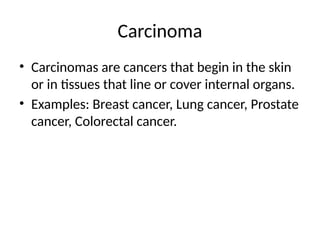 Cancer and Types of Cancer Presentation.pptx
