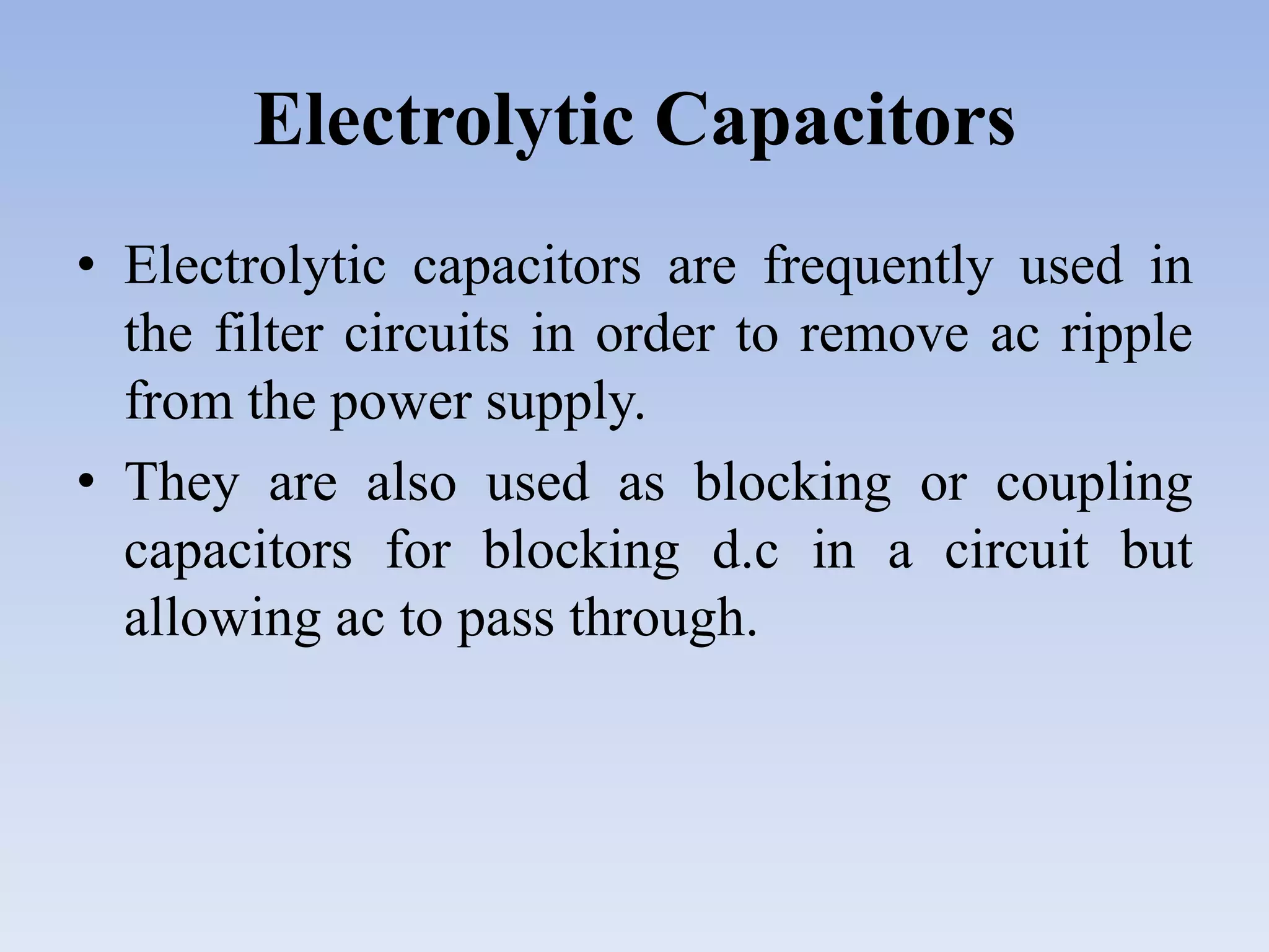 Types of capacitors | PPTX