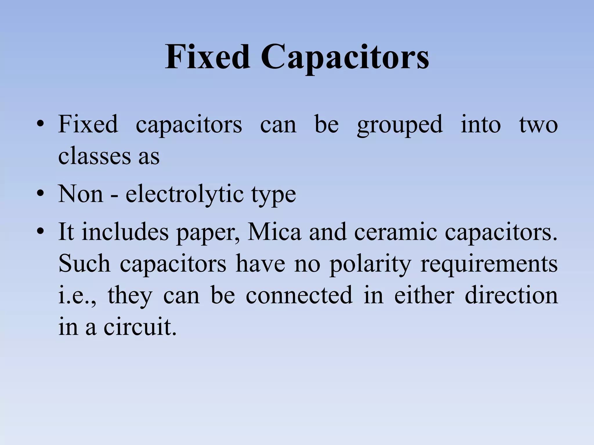 Types of capacitors | PPTX