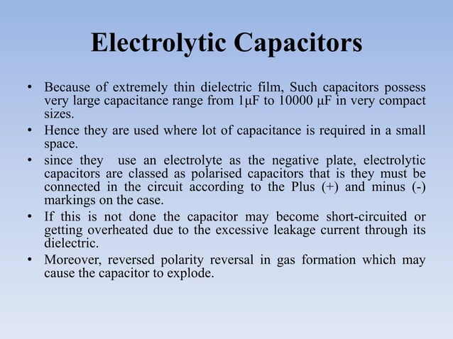 Types of capacitors | PPTX | Chemistry | Science