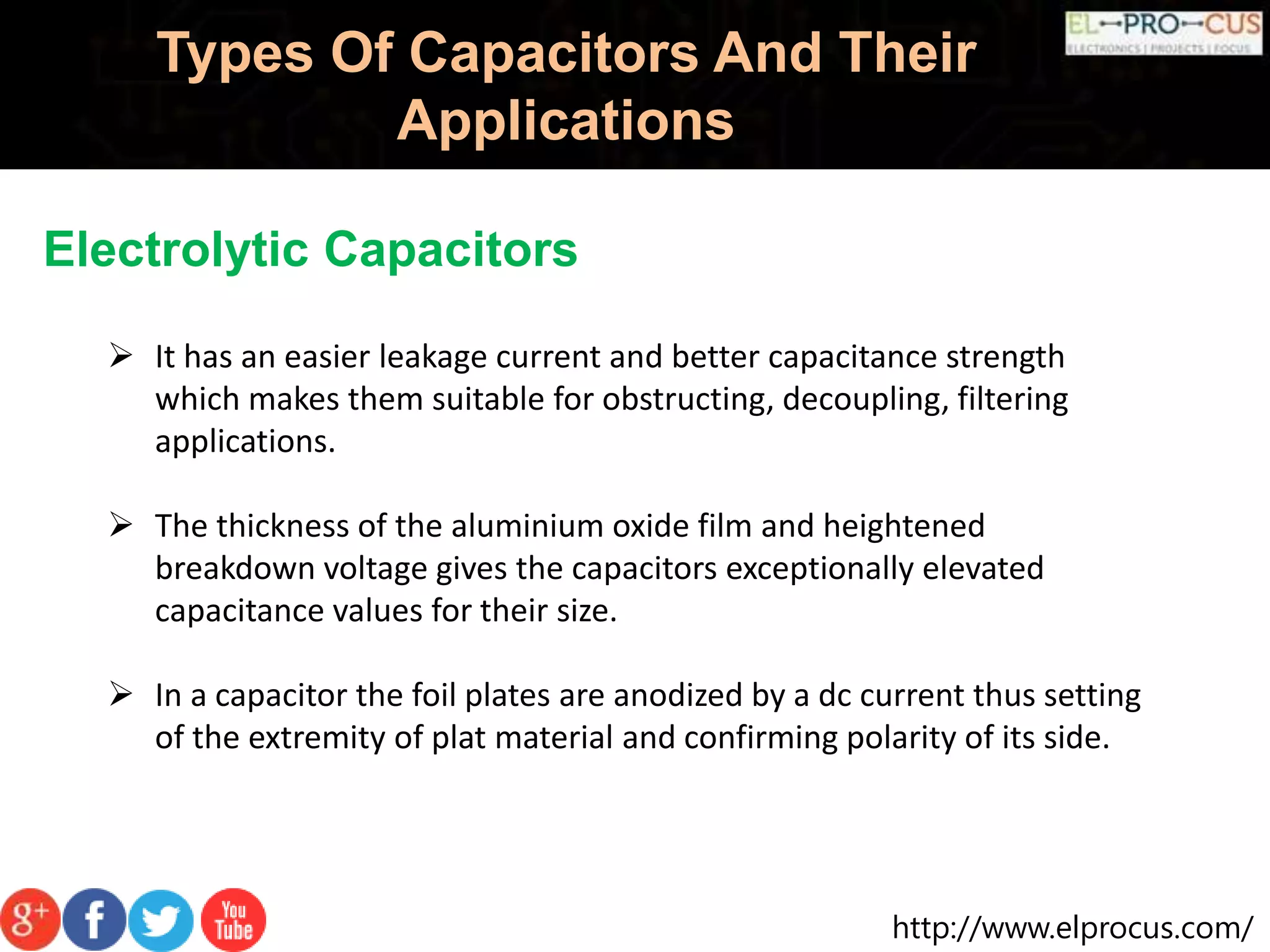 Types Of Capacitors And Their Applications | PPTX